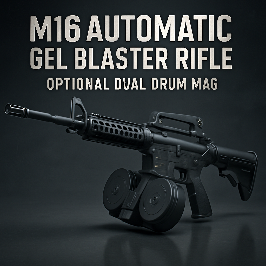 M16 Automatic Gel Blaster Rifle Optional Dual Drum Mag Rnguk