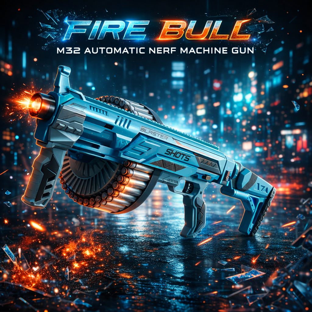 Fire Bull M32 Automatic Nerf Gun - Electric Machine Gun – rnguk