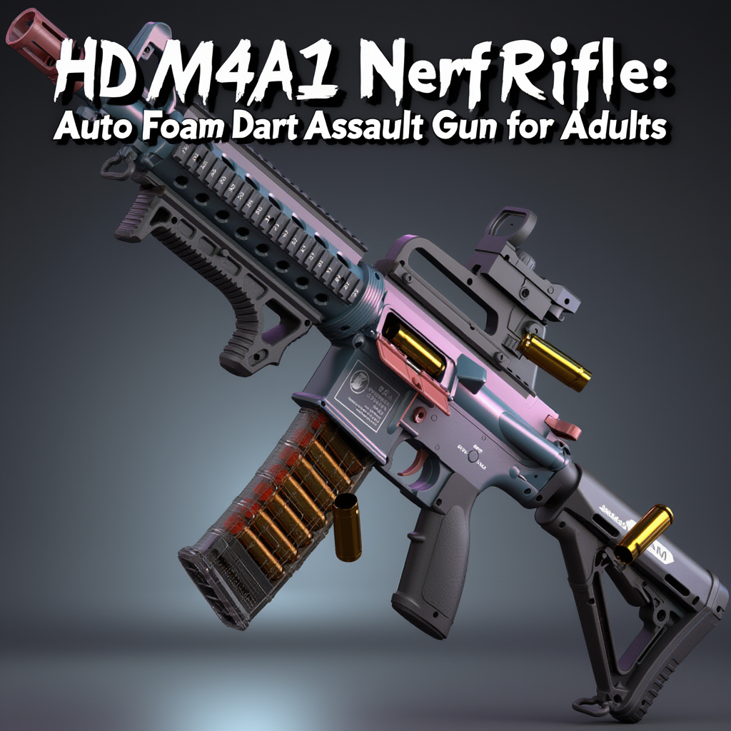 HD M4A1 Nerf Rifle: Auto Foam Dart Assault Gun for Adults – rnguk