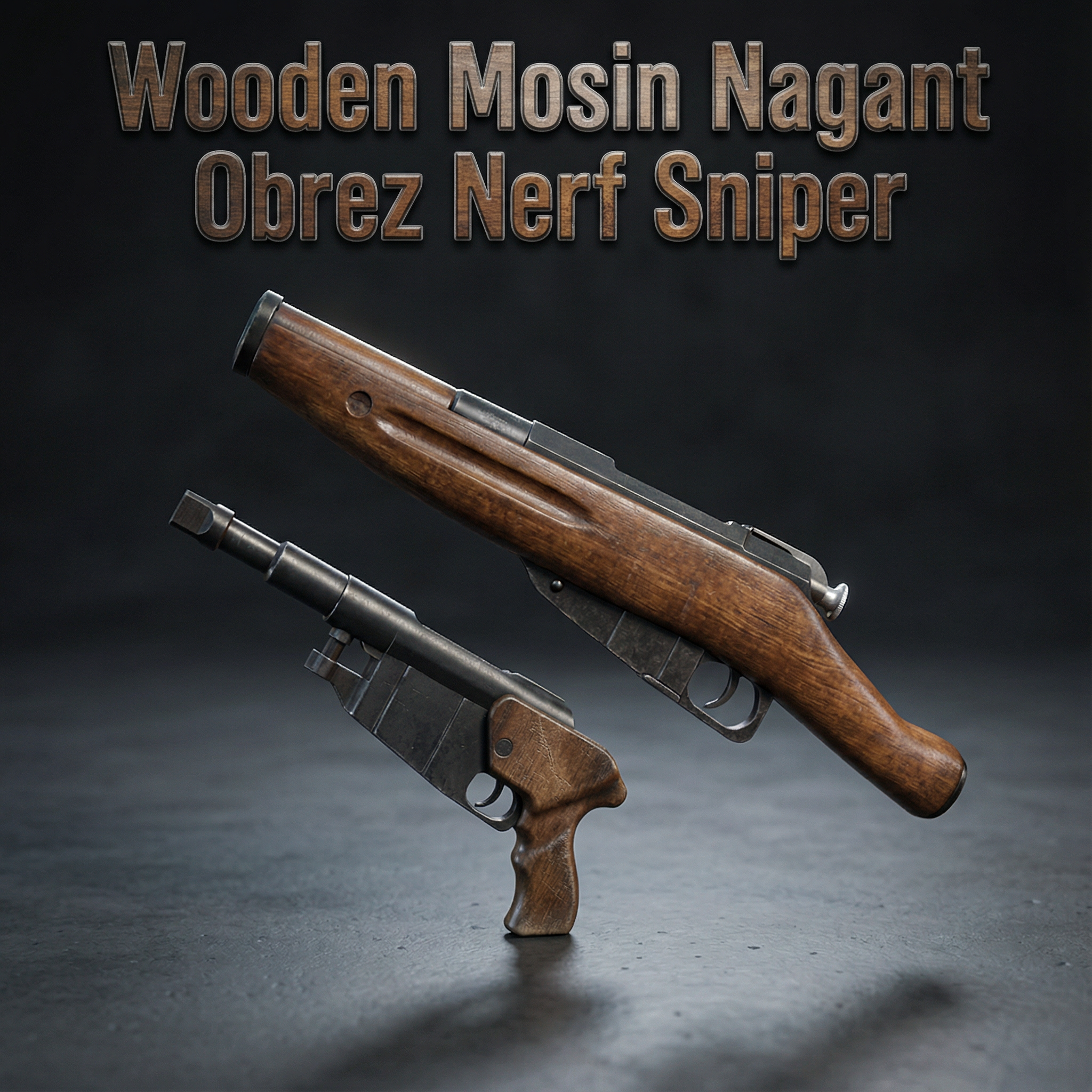 Wooden Mosin Nagant Obrez Nerf Sniper Gel Blaster Rifle – rnguk