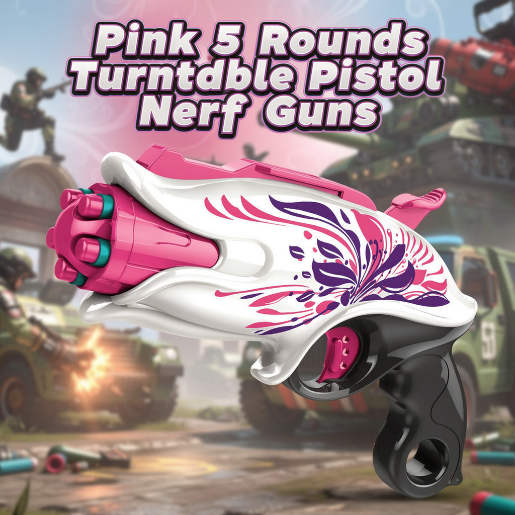 Pink 5 Rounds Turntable Pistol Nerf Guns – rnguk