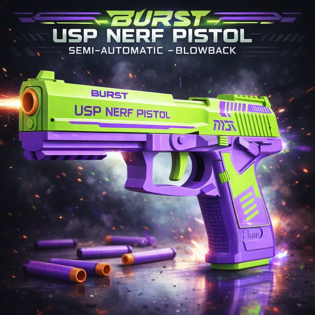 Burst USP Nerf Pistol Semi-Automatic Blowback – rnguk