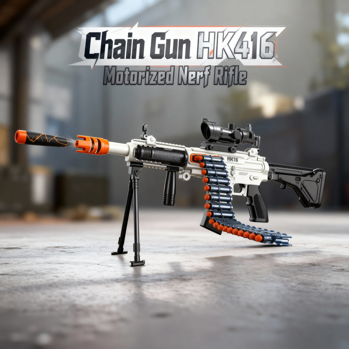 HK416 Motorized Nerf Rifle - Chain Gun Electric Blaster – rnguk