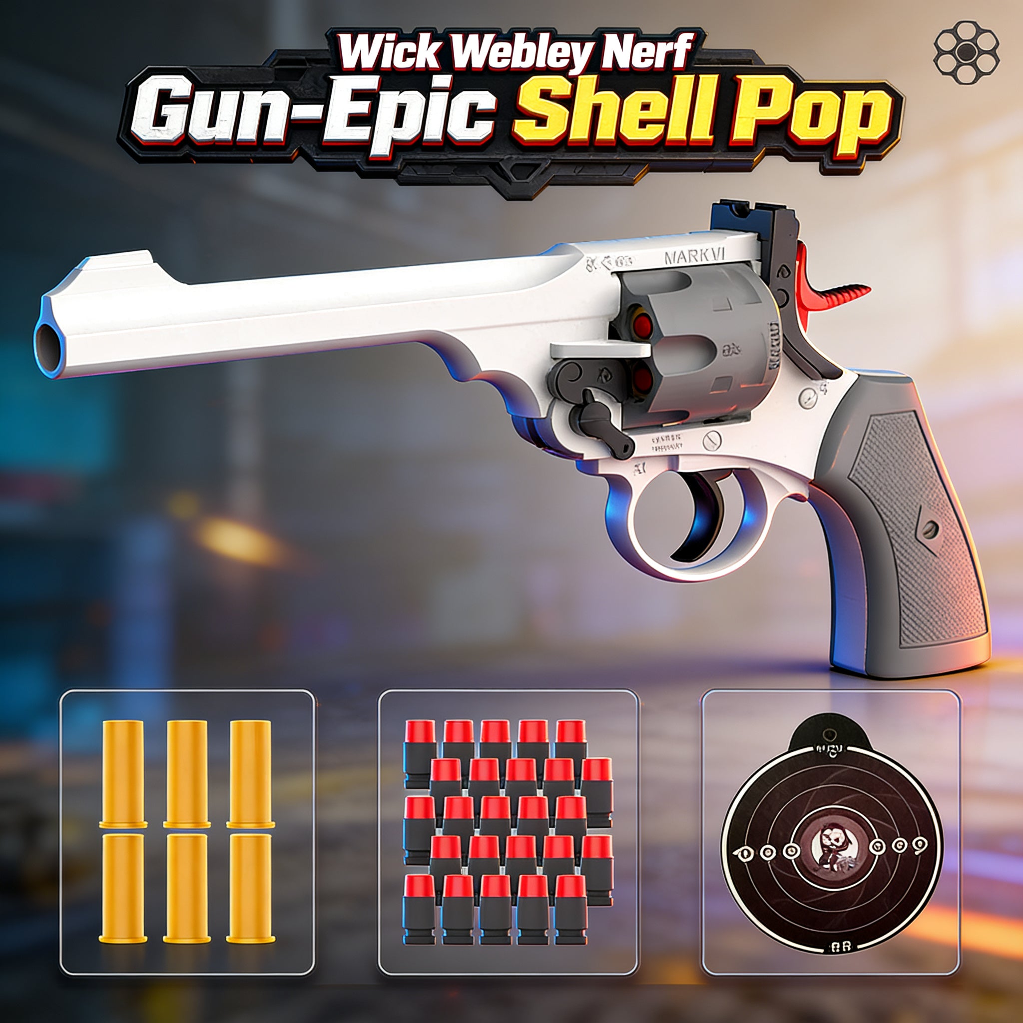 Realistic Wick Webley Nerf Gun - Epic Shell Pop – rnguk